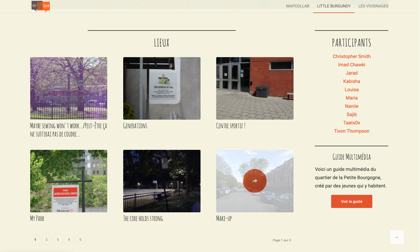 MapCollab: A collaborative neighbourhood exchange between Montréal ...